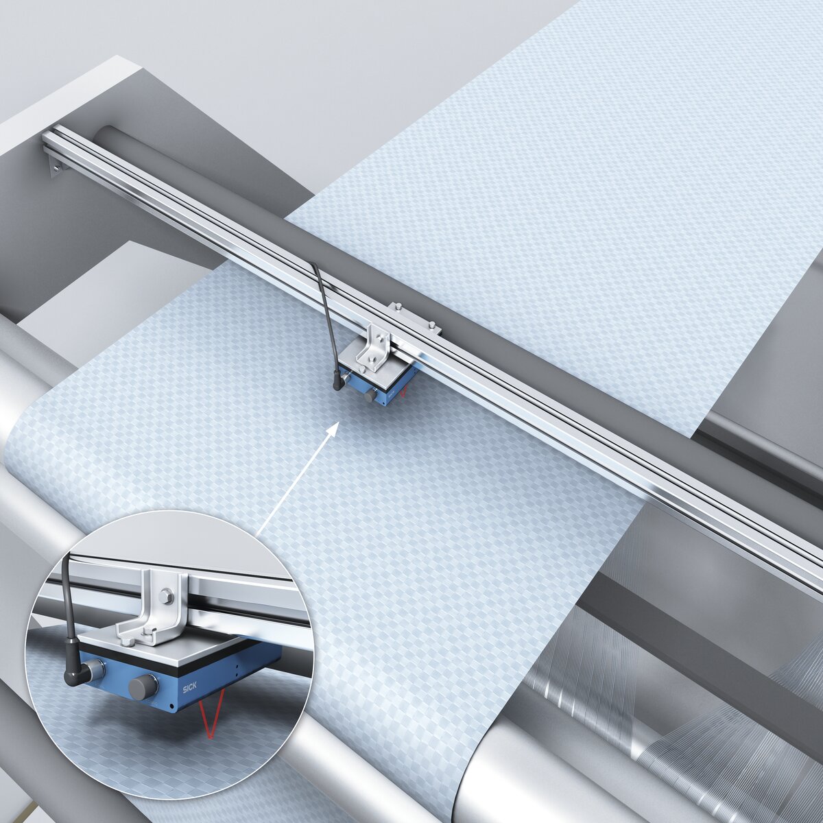 SPEETEC non-contact sensor for speed and length measurement