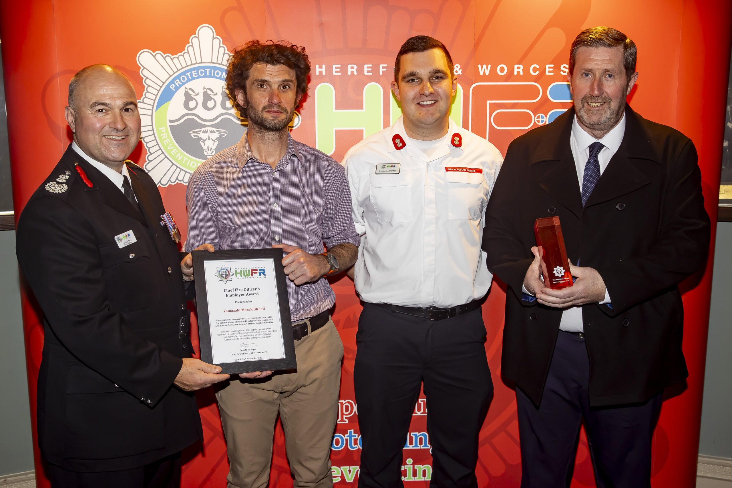 Yamazaki Mazak Honoured with Fire Service Award | MEM Magazine