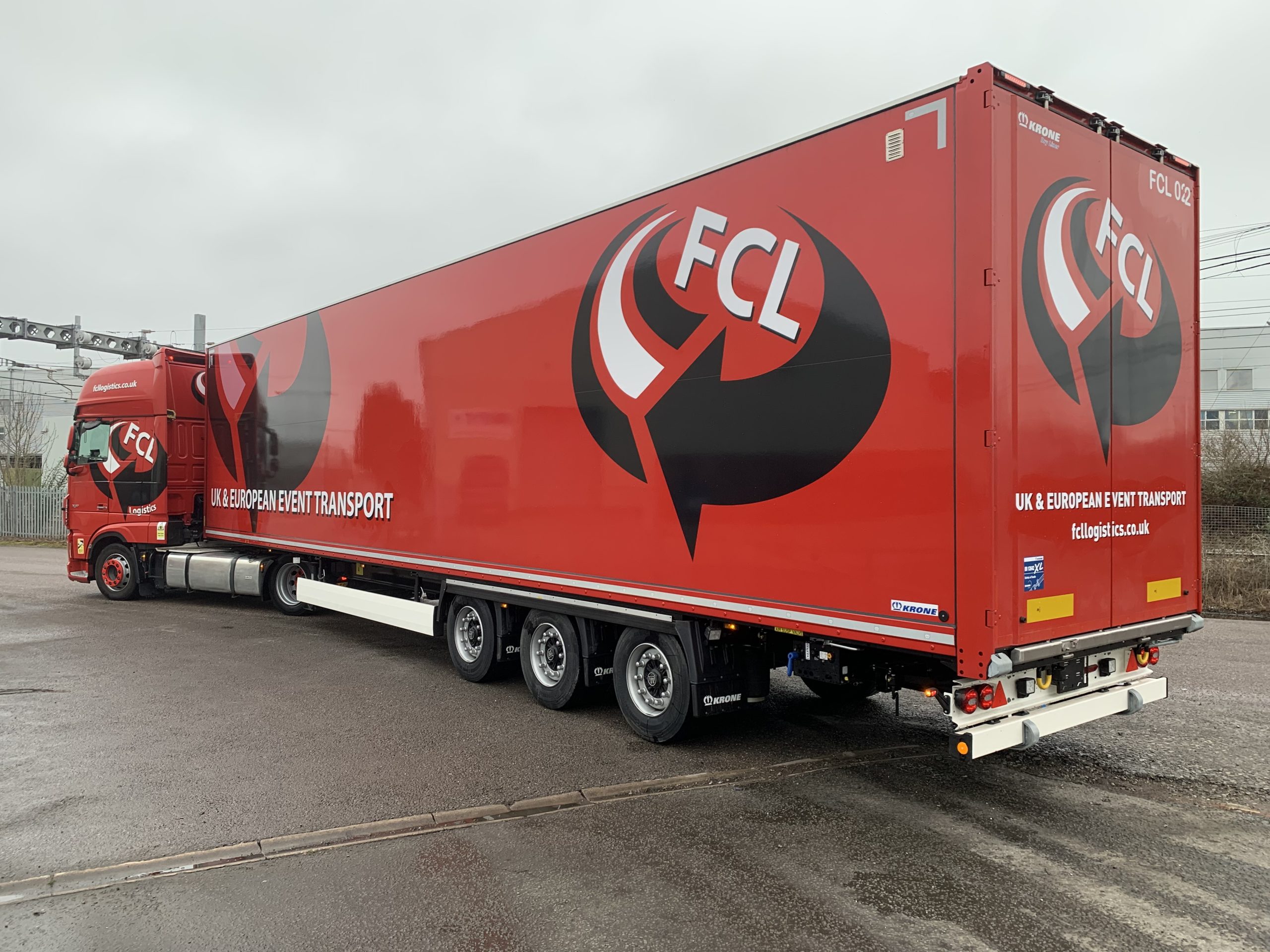 Krone Dry Liner box trailers for FCL Event Logistics
